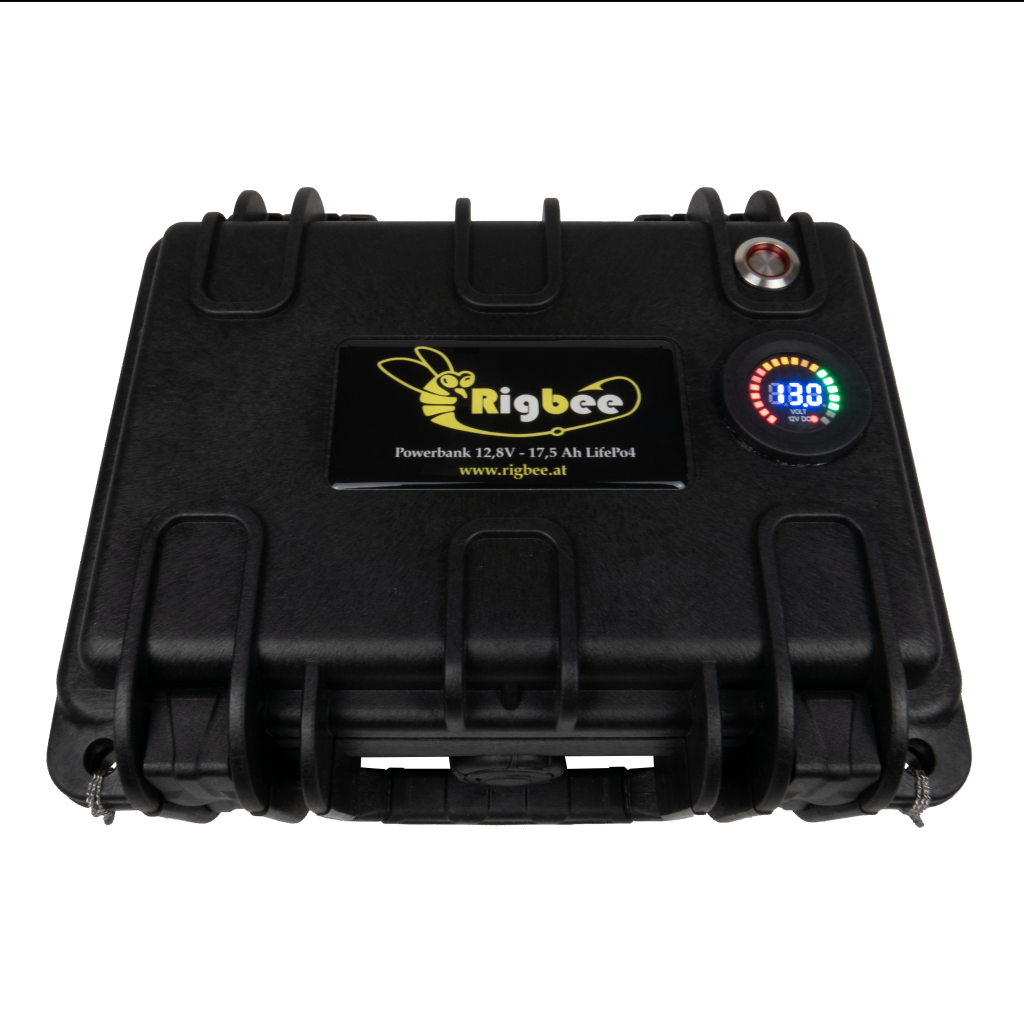 Rigbee Powerbank mit LiFePo4 Akku 12V 18Ah für Echolote – RigBee