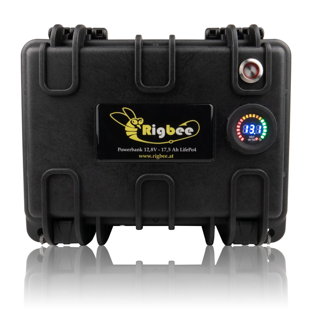 Rigbee Ladestation (Powerbank) mit LiFePo4 Akku 12V 18Ah – RigBee